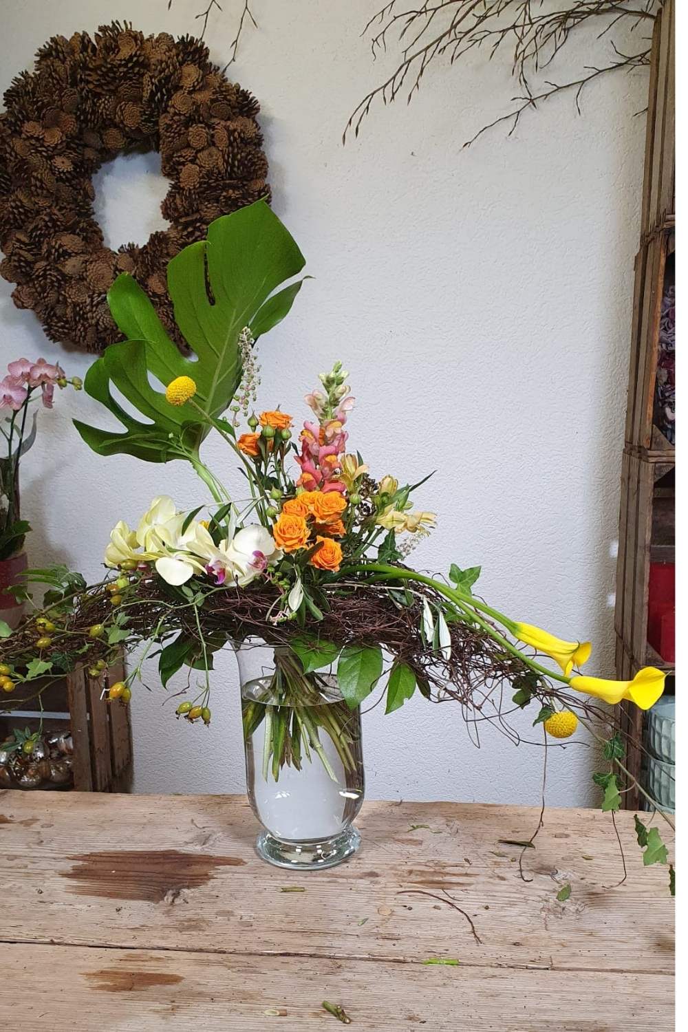 Blumenstrauss Herbst mit einem hauch exotic selber machen - Blumen ...