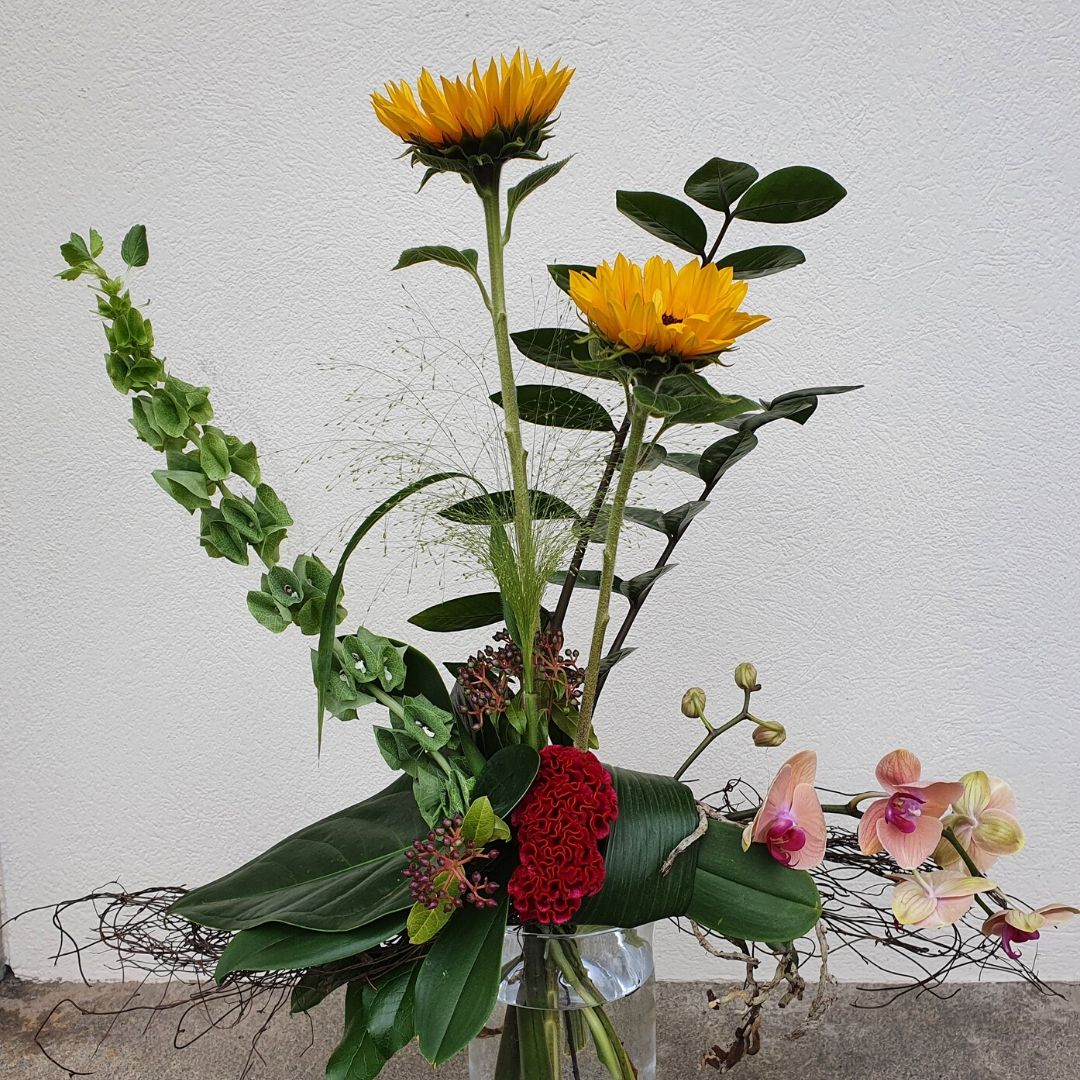 Blumenstrauss mit Sonnenblumen selber binden DIY Anleitung - Blumen ...